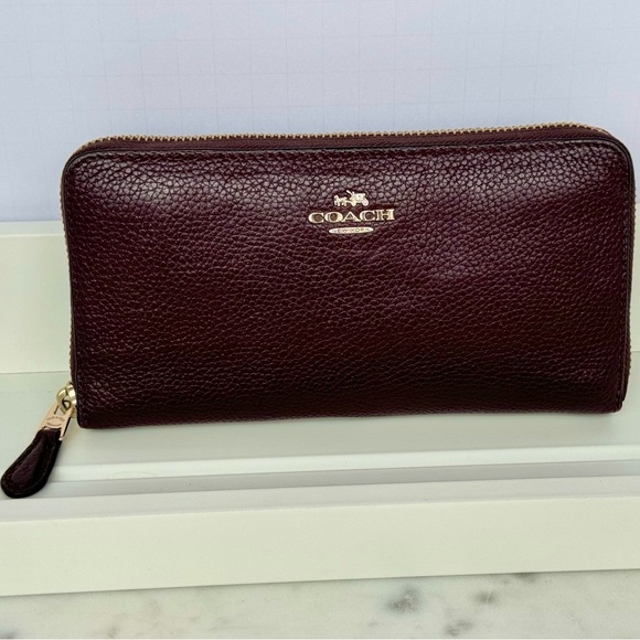 Coach | Bags | Coach Deep Purple Long Zip Around Wallet | Poshmark